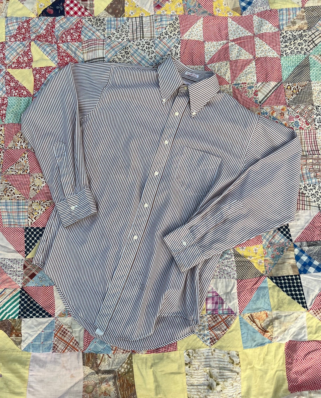 1950s Brown Striped GANT Shirtmakers // John Wanamaker Durable Press ...