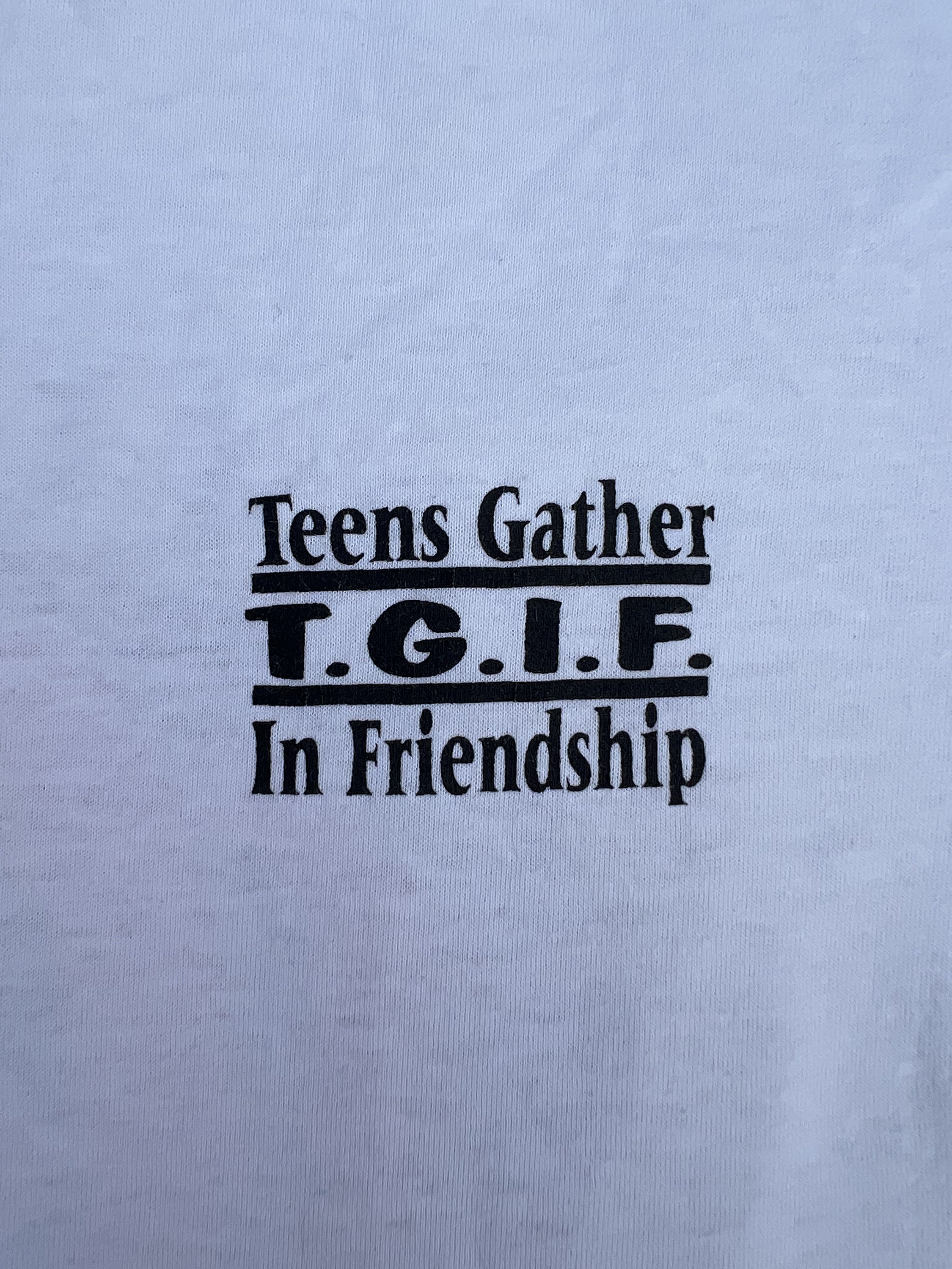Vintage Early 1990s Screen Stars TGIF Teens Gather in Friendship White ...