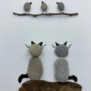 Pebble Art Cats 5 by 7 Frame Cat Pebble Art | Etsy