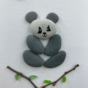 Pebble Art Panda 5 by 7 Framed Panda Bear Pebble Art - Etsy