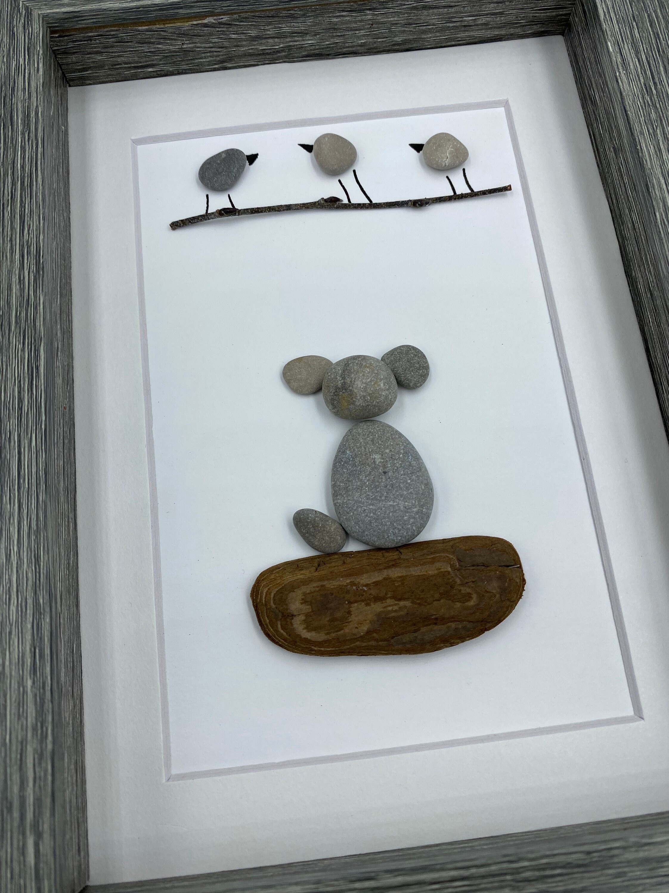Pebble Art Dog 5 by 7 Framed Dog Pebble Art - Etsy