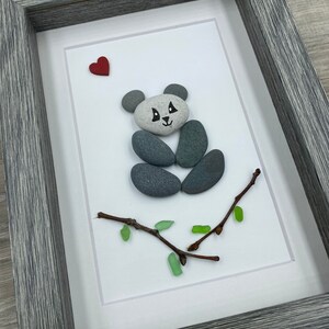 Pebble Art Panda 5 by 7 Framed Panda Bear Pebble Art - Etsy