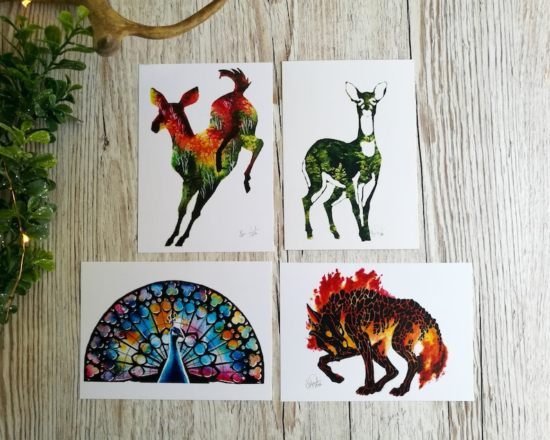 Various Animal Postcard Prints - Etsy