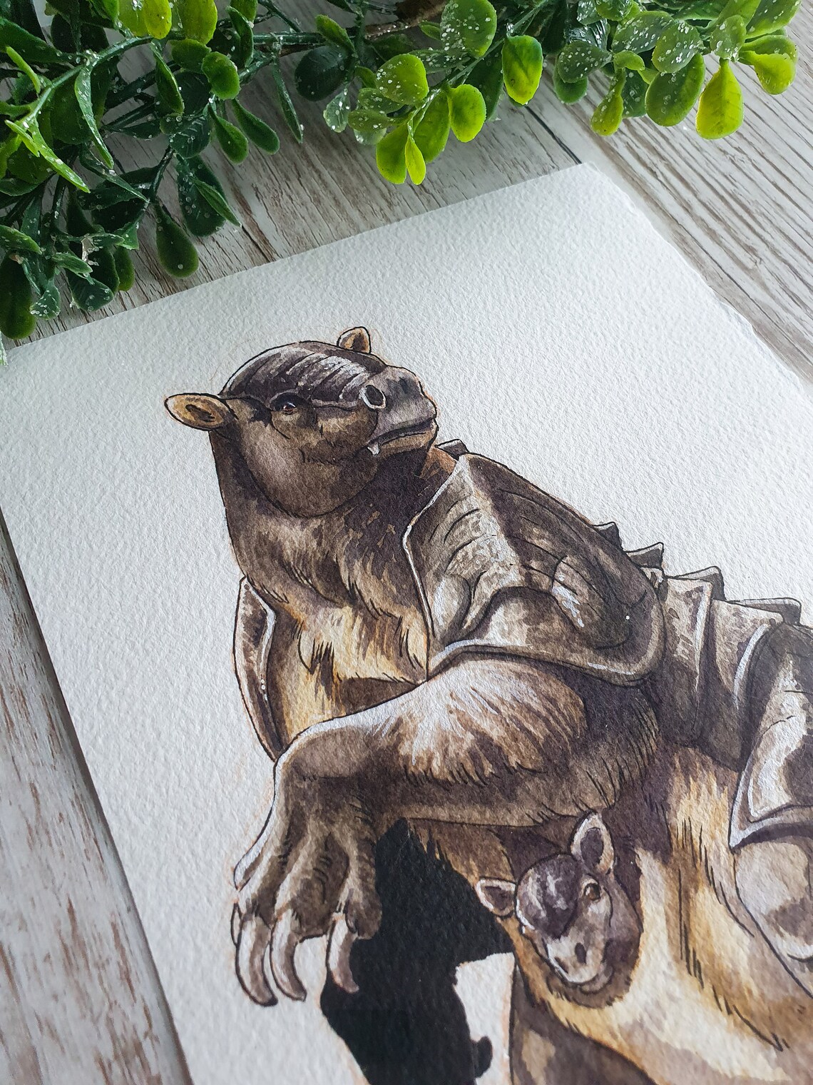Kangaskhan Original Watercolour Painting Creature Painting - Etsy