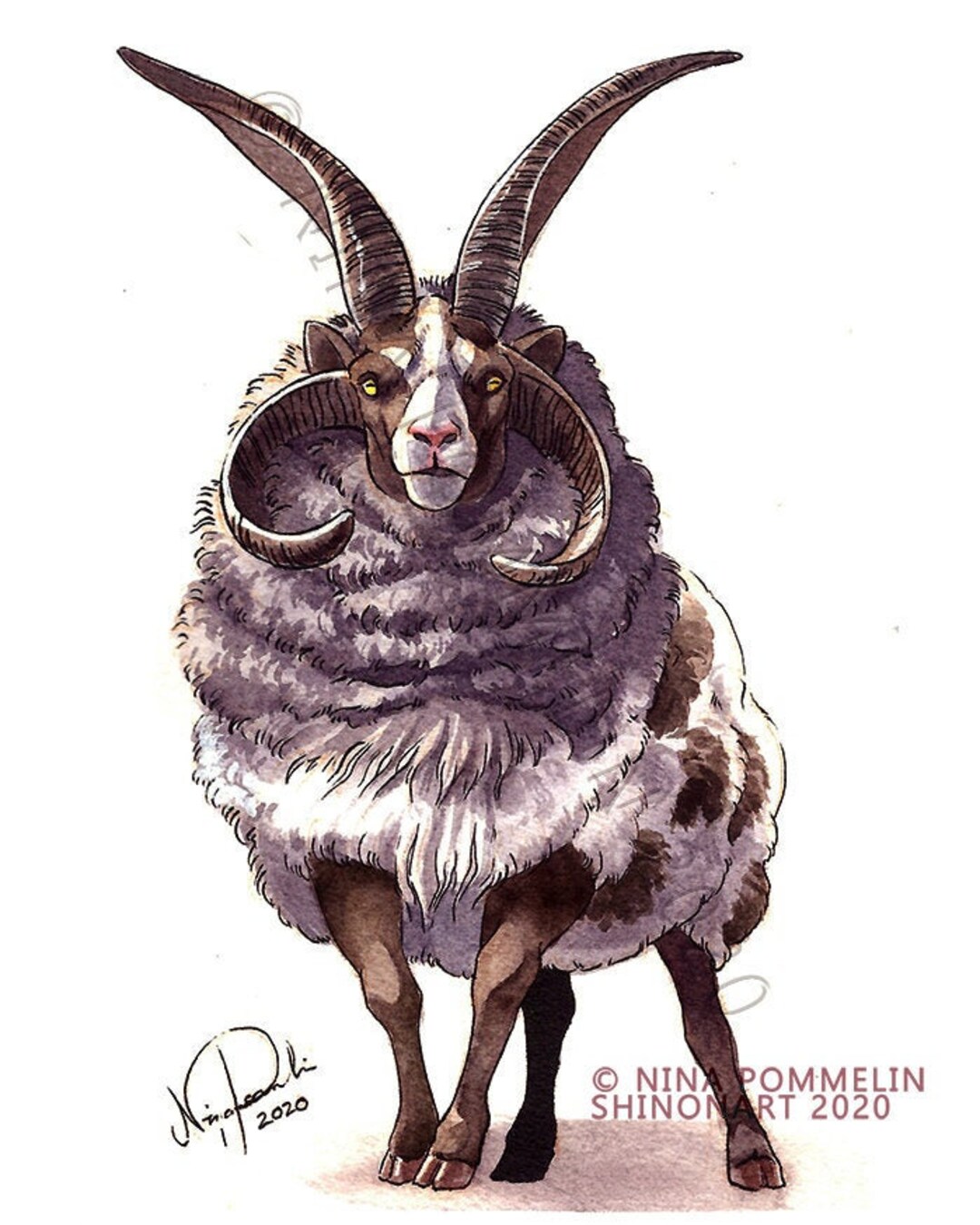 Dubwool, Original Watercolour Painting, Creature Painting, Half-letter ...