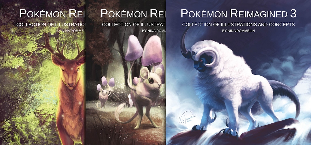 Pokémon Reimagined Art Book Set, Set of Three Digital Books, PDF Bundle ...