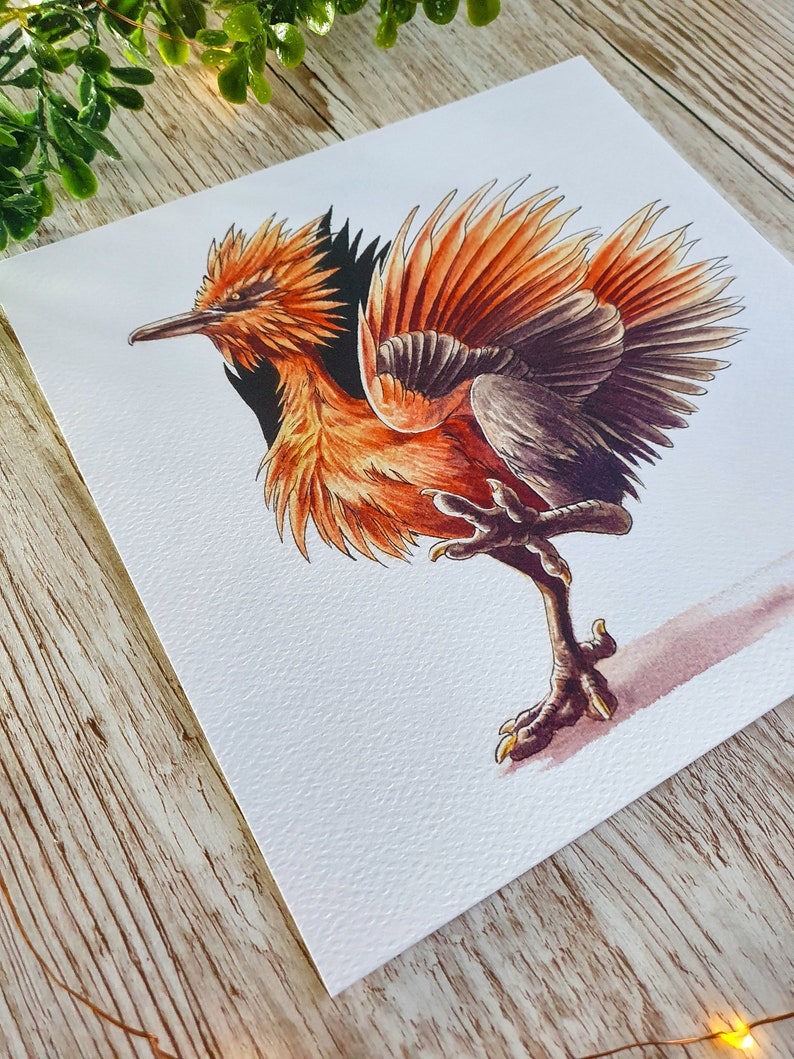 Galarian Zapdos Square Art Print Watercolor Paper Texture - Etsy