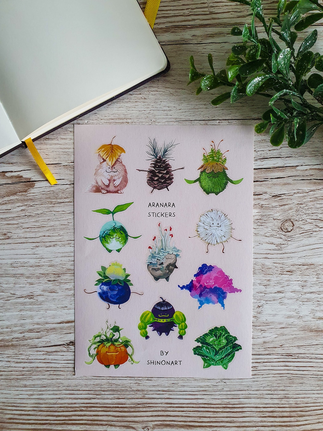 Aranara Nature Sprite Glossy Vinyl Sticker Sheet A5 - Etsy