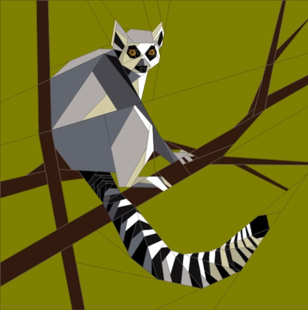 Ring Tailed Lemur Paper Piecing Pattern PDF - Etsy