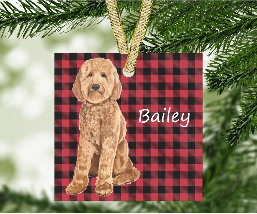 Goldendoodle Glass Ornament, Doodle Glass Ornament, Goldendoodle ...
