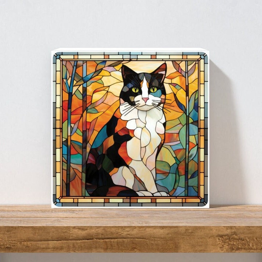 Calico Cat Wall Art, Calico Cat Decorative Wood Sign, Cat Sign, Cat ...