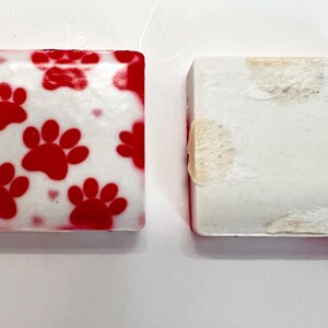 Red Paw Print Tiles for DIY Crafts, Jewelry, Magnets, Party Favors ...