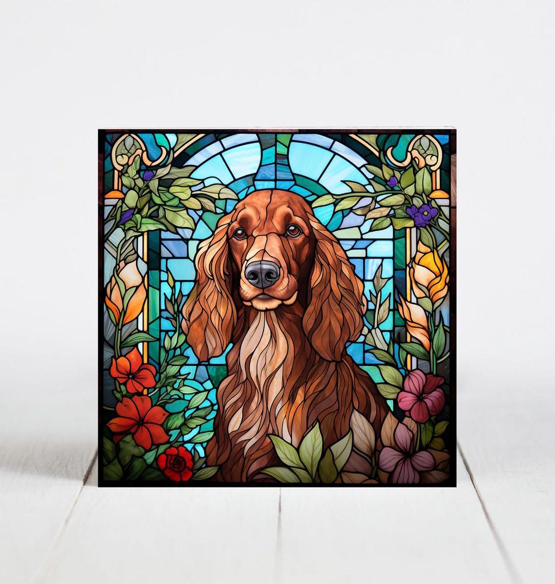 Irish Setter Ceramic Tile, Irish Setter Decorative Tile, Irish Setter ...