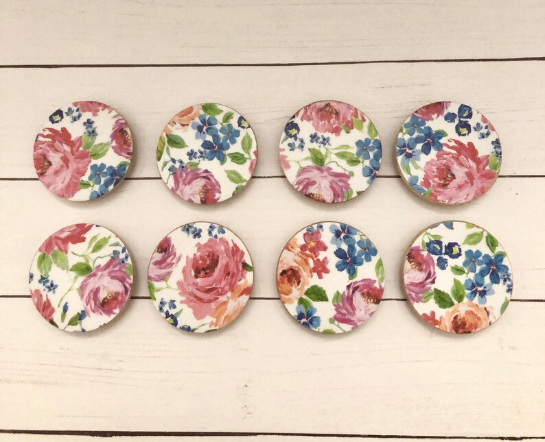 8 Flower Magnets Flower Magnet Set Flower Magnets Flower - Etsy