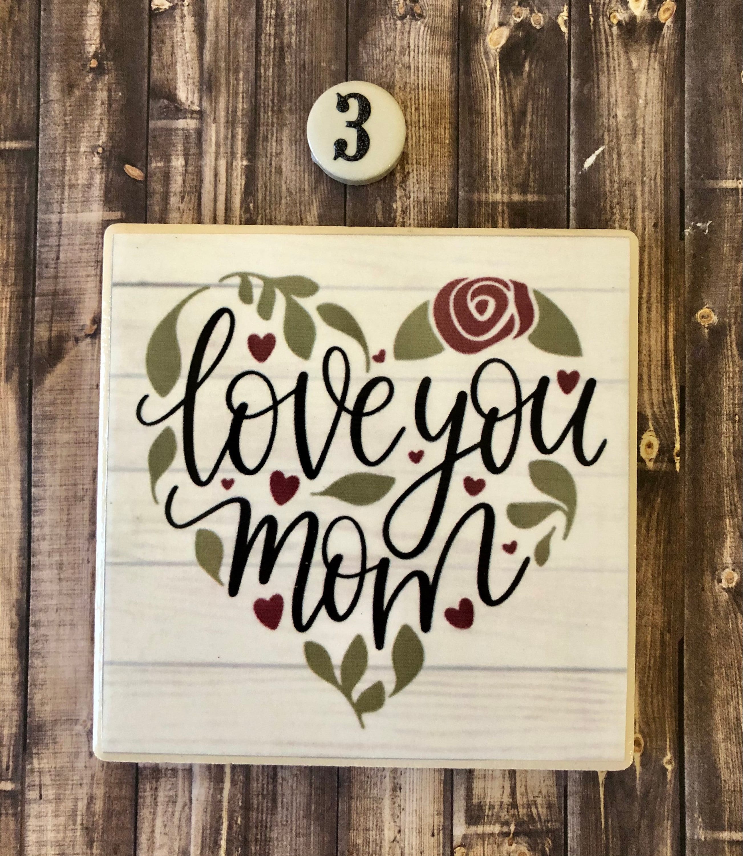 Mother's Day Coasters Mother's Day Coaster Set - Etsy