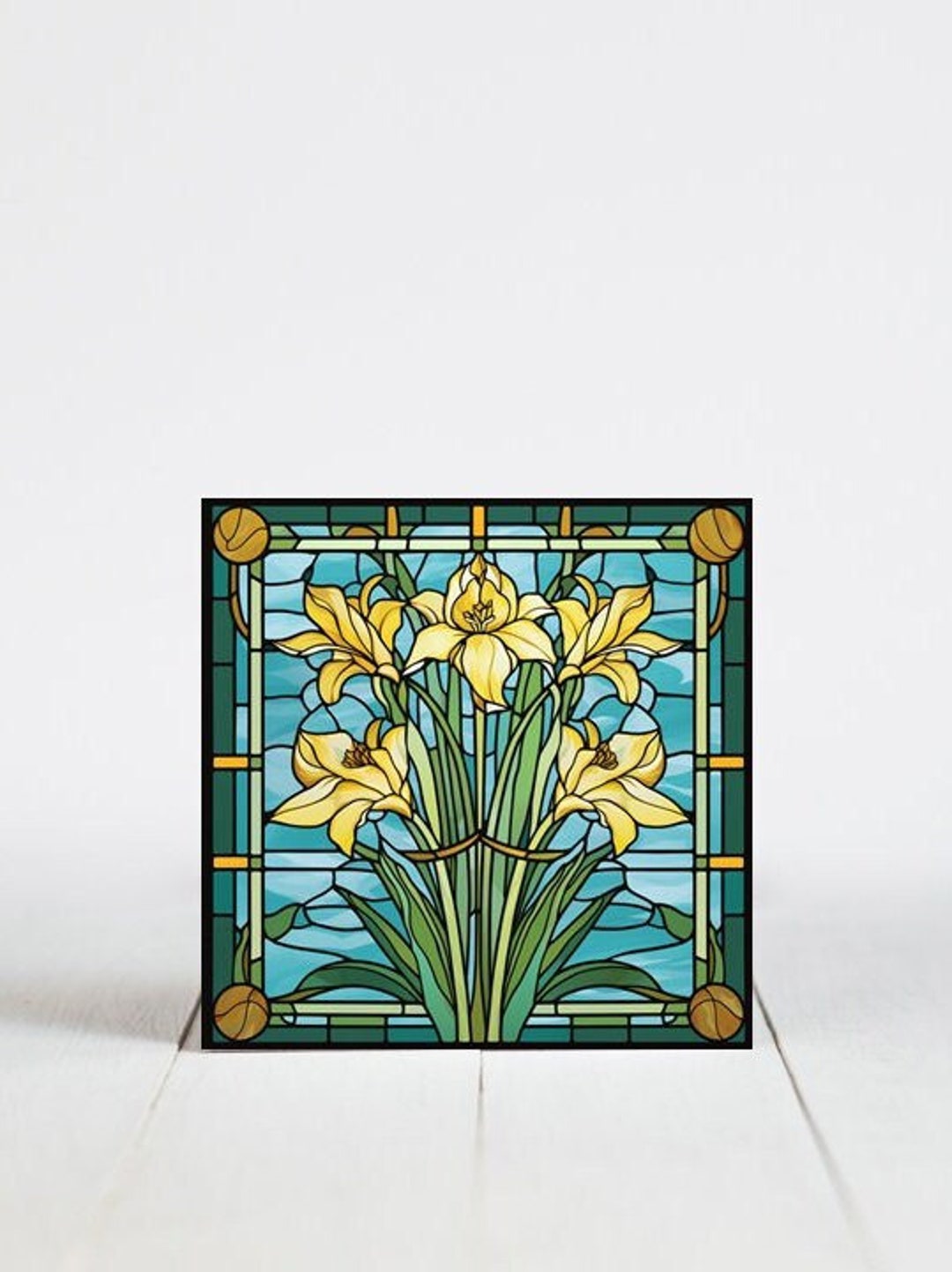 Lily Flower Ceramic Tile, Lily Decorative Tile, Lily Gift, Lily Coaster ...