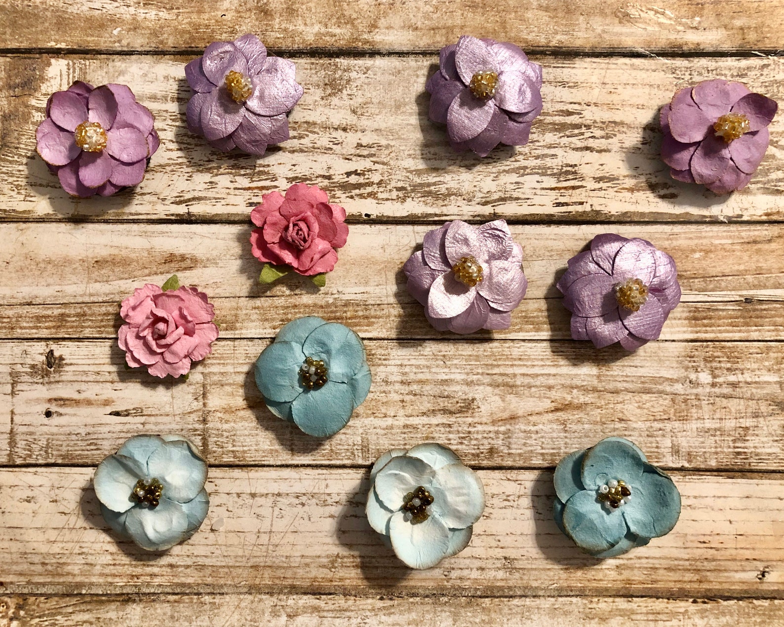 6 Flower Magnets Flower Magnet Set Flower Magnets Flower | Etsy