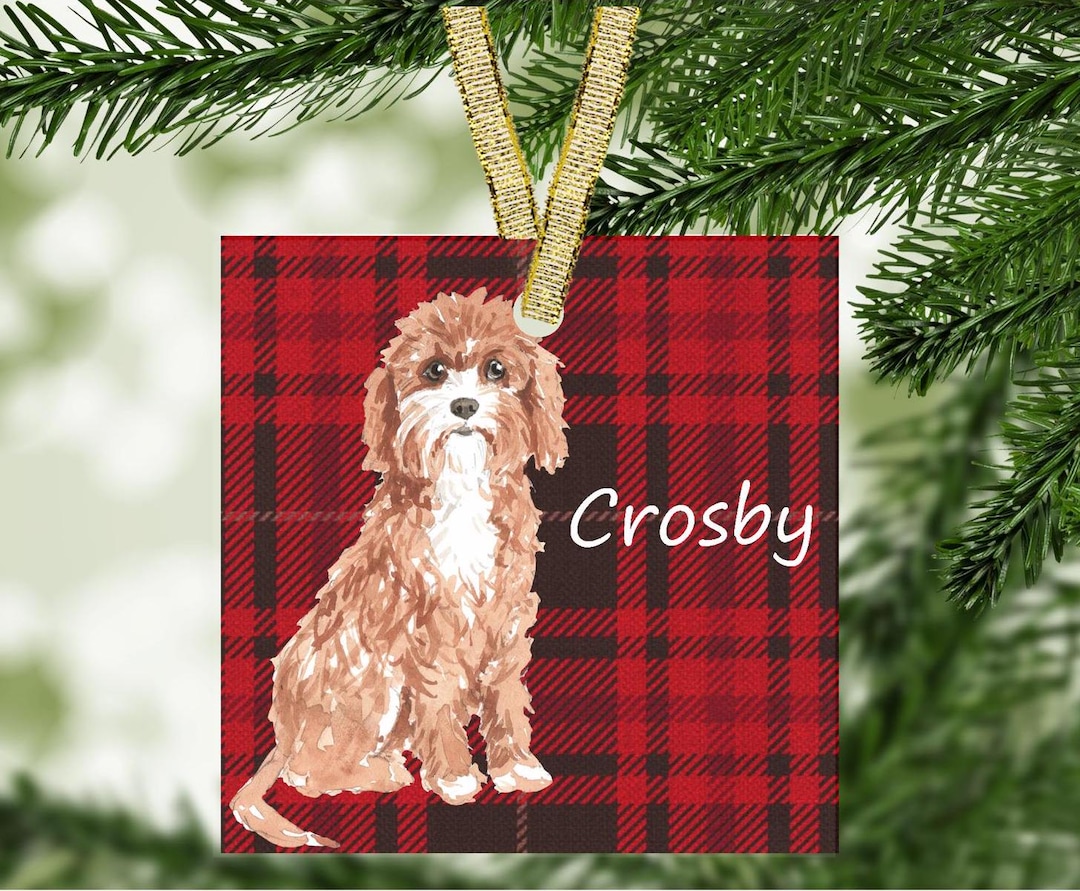 Cavapoo Glass Ornament, Personalized Cavapoo Ornament, Personalized ...