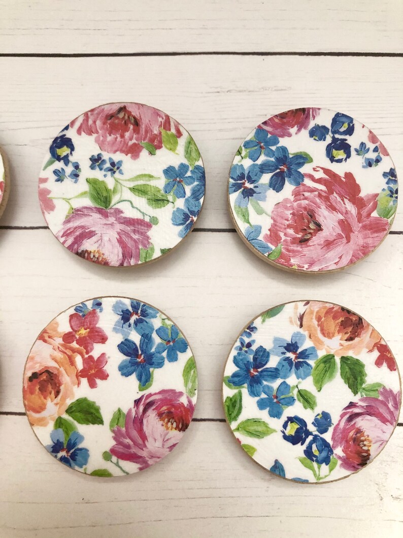 8 Flower Magnets Flower Magnet Set Flower Magnets Flower - Etsy