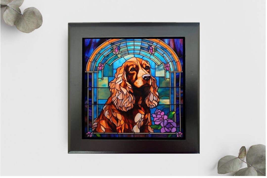 Cocker Spaniel Jewelry or Keepsake Box, Cocker Spaniel Memory Box ...
