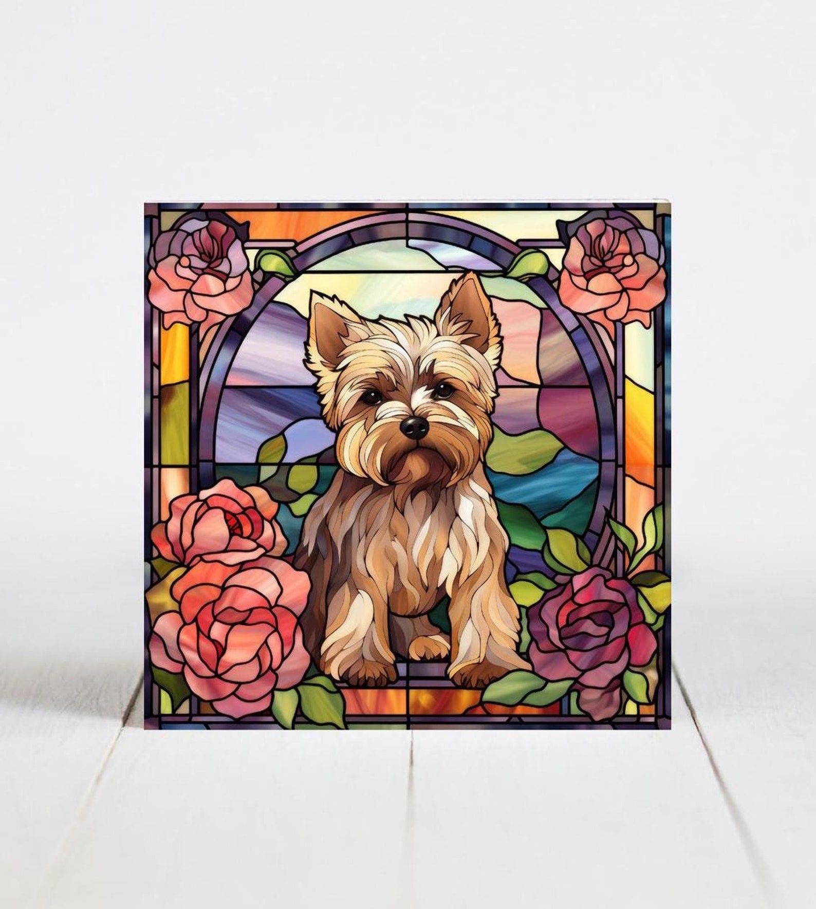 Yorkie Ceramic Tile, Yorkie Decorative Tile, Yorkie Gift, Yorkie ...