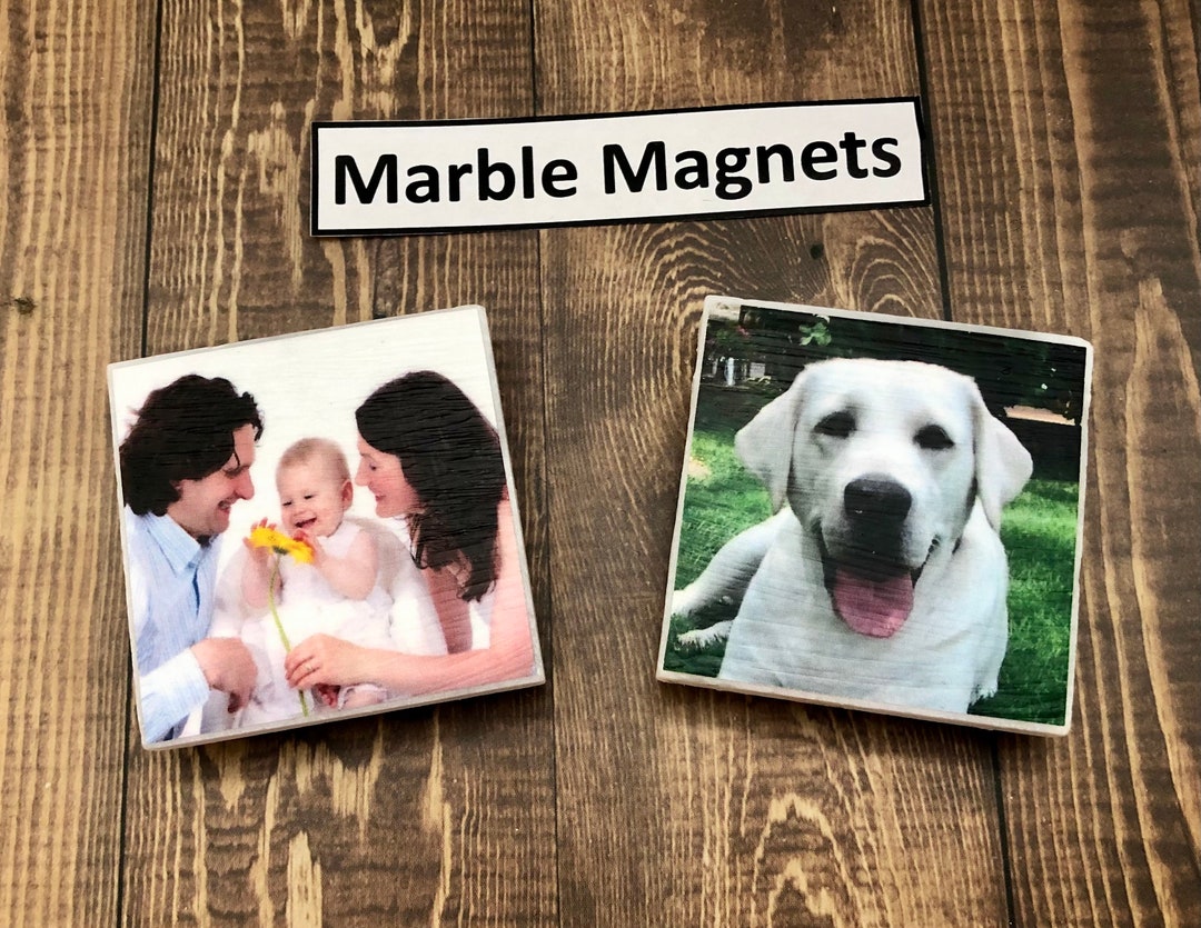 Photo Marble Magnets, Custom Photo Magnets, Dog Photo Magnets, Family ...