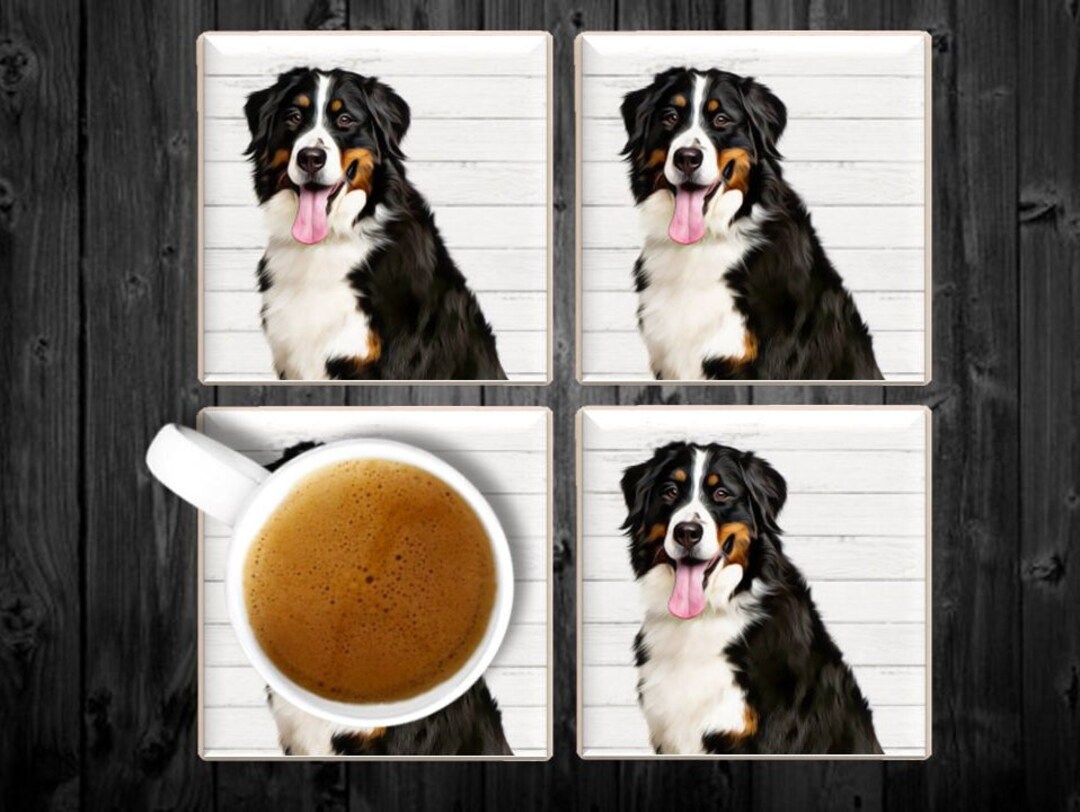 Bernese Mountain Dog Coasters, Bernese Mountain Dog Decorative Tile ...
