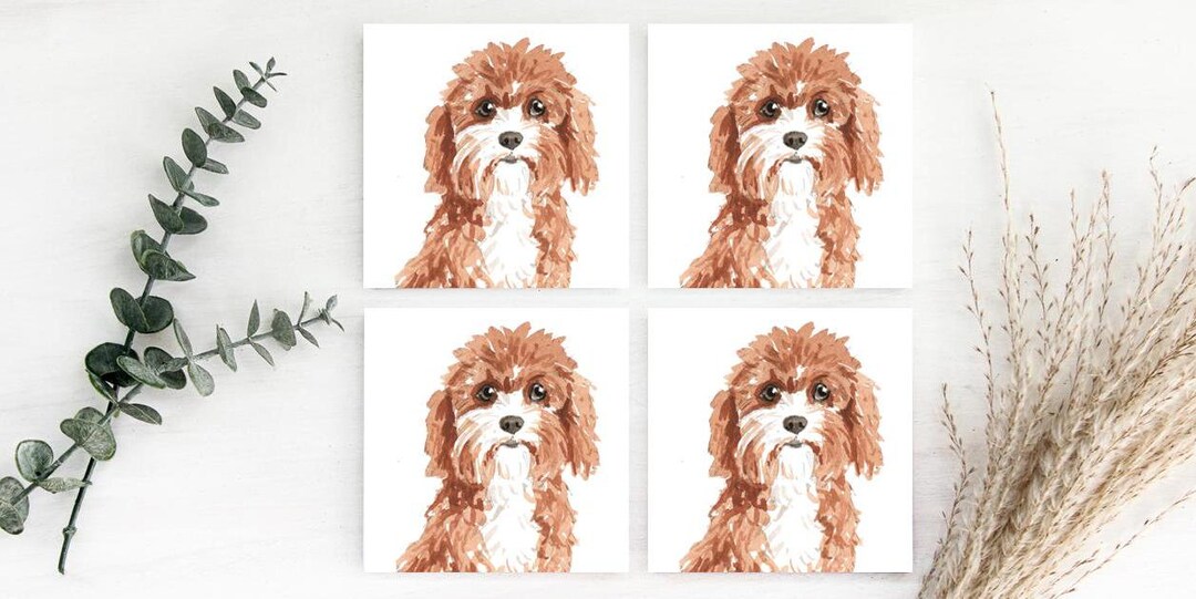 Cavapoo Coasters, Cavapoo Coaster Set, Cavapoo Coaster Gift, Cavapoo Drink Coasters - Etsy