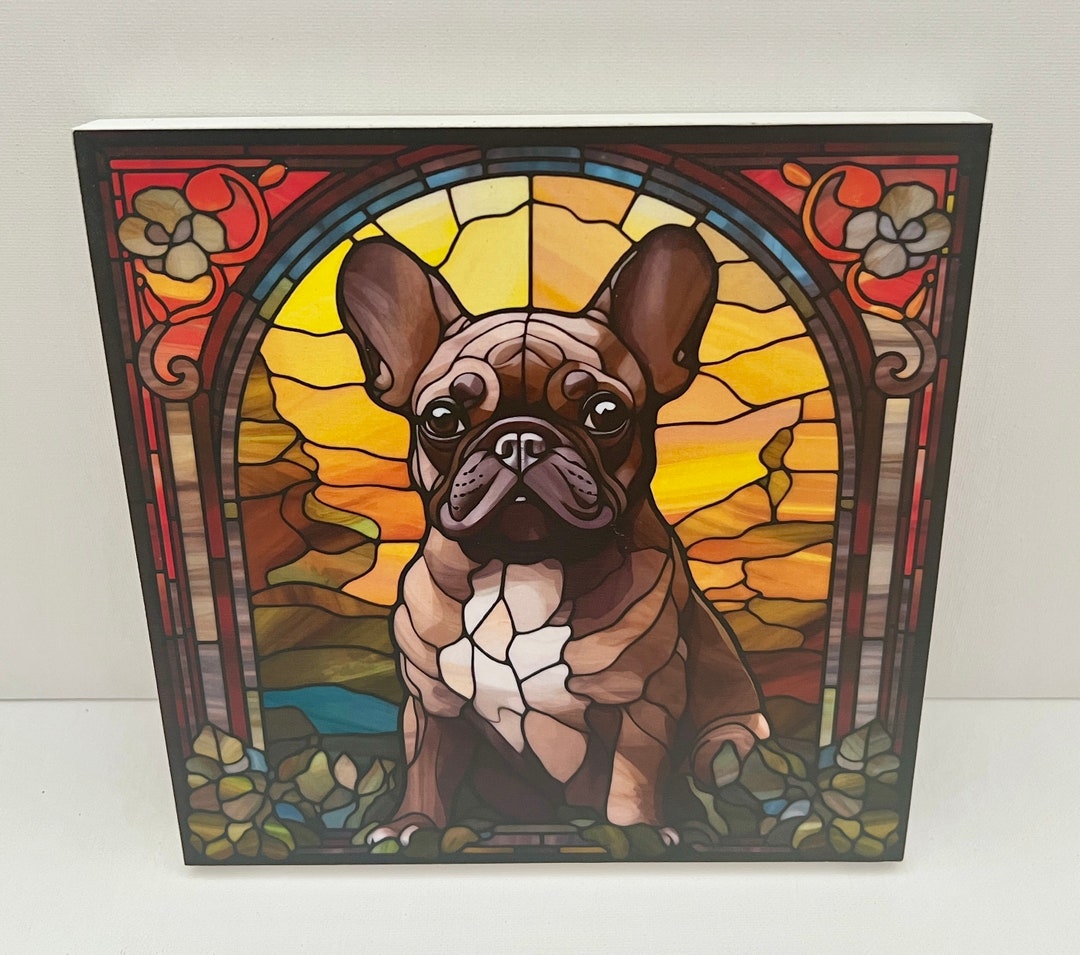French Bulldog Art on Wood Panel, French Bulldog Decor, French Bulldog ...