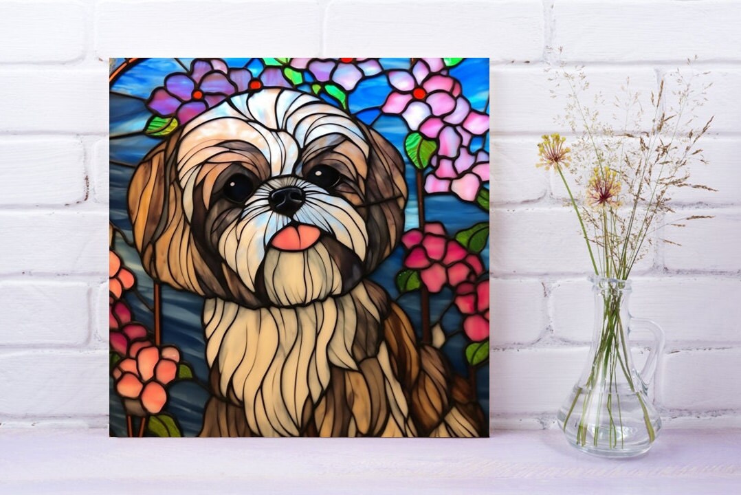 Shih Tzu Wall Art, Shih Tzu Decorative Art, Shih Tzu Sign, Shih Tzu ...