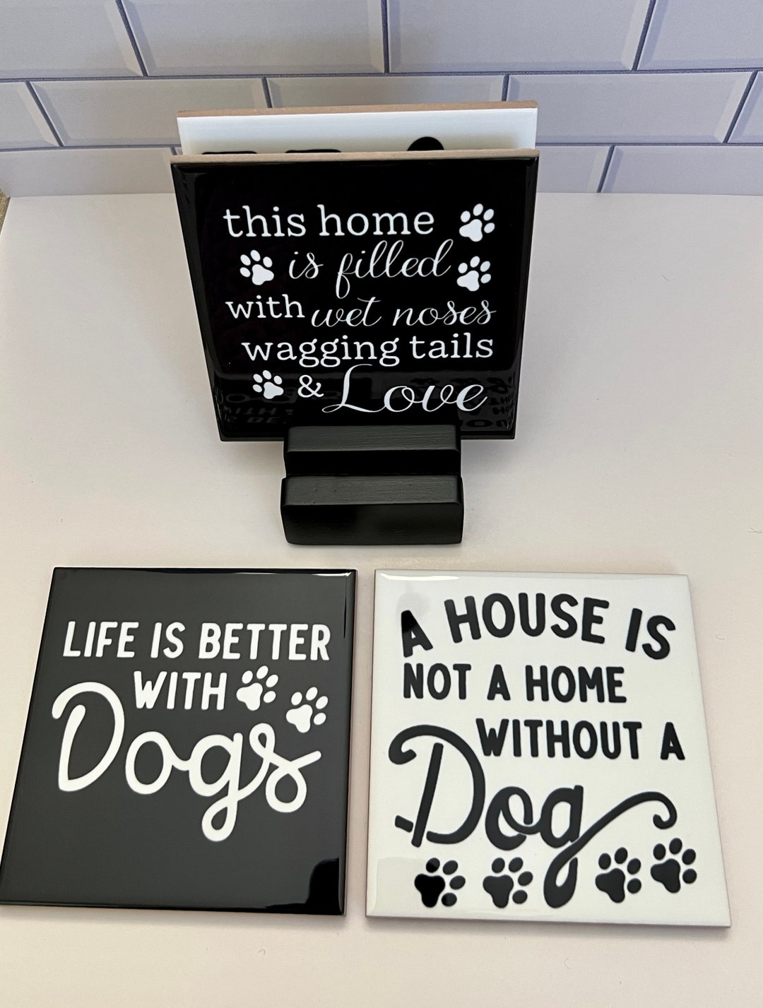 Dog Coasters, Dog Coaster Gift, Dog Mom Coasters, Dog Lover Gift, Dog ...
