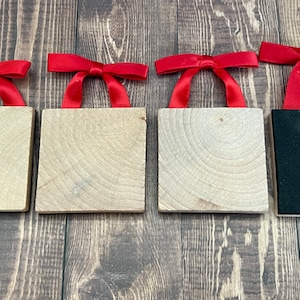 Blank 2" Ornament for DIY Christmas Crafts, 4 Mini Blank Wood Ornaments ...