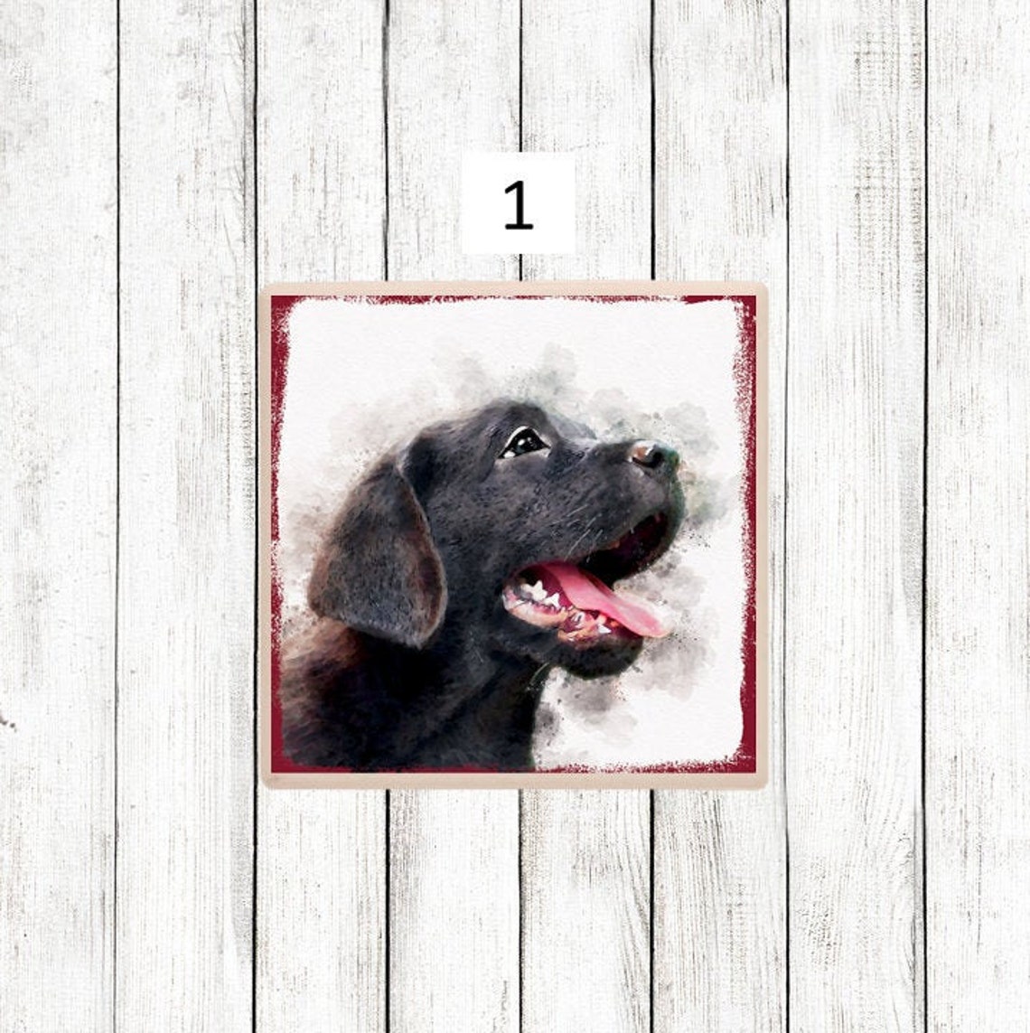 Labrador Retriever Coaster Lab Coasters Black Labrador Drink - Etsy