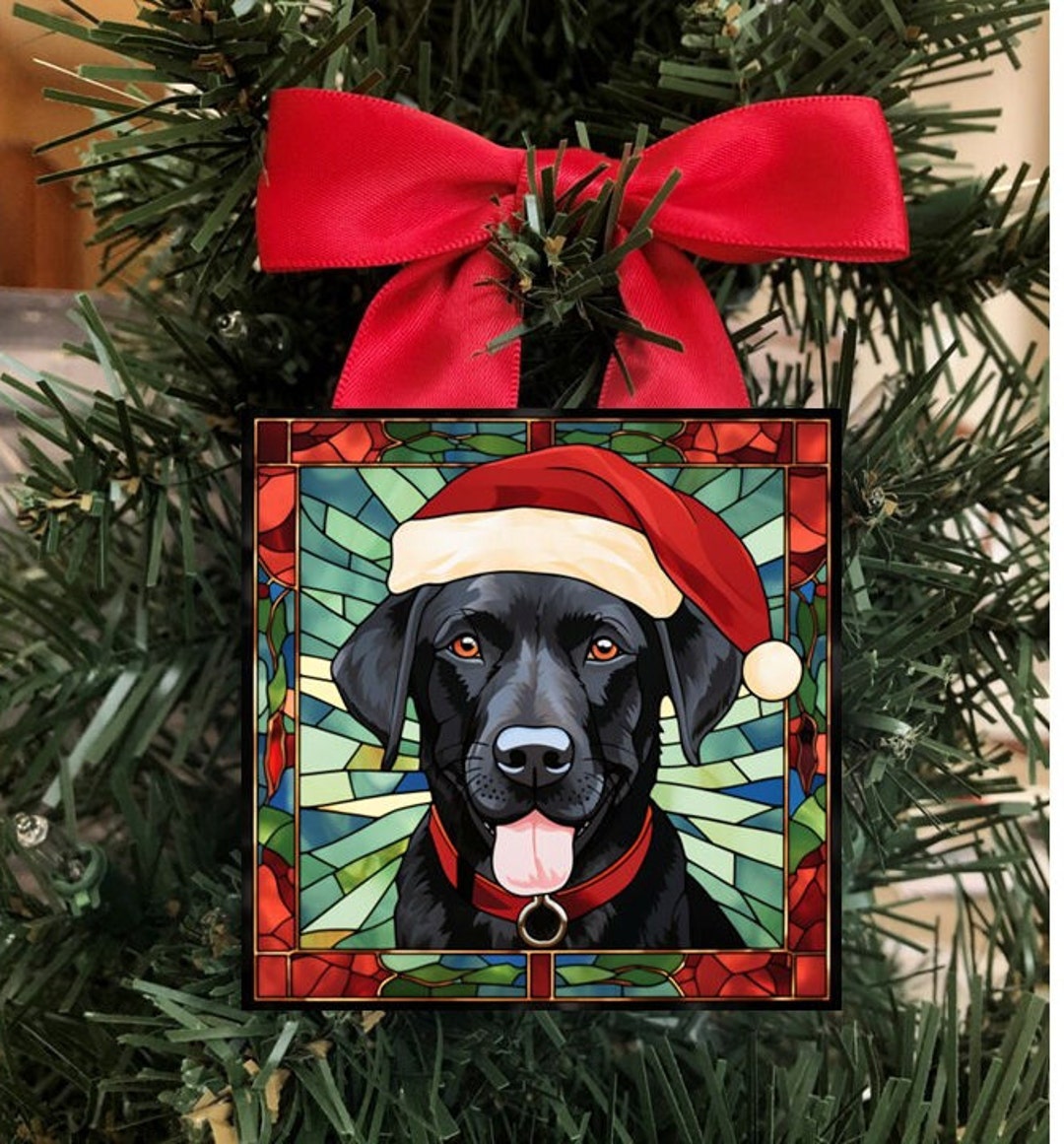Black Lab Ornament, Black Labrador Ornament, Black Lab Christmas ...