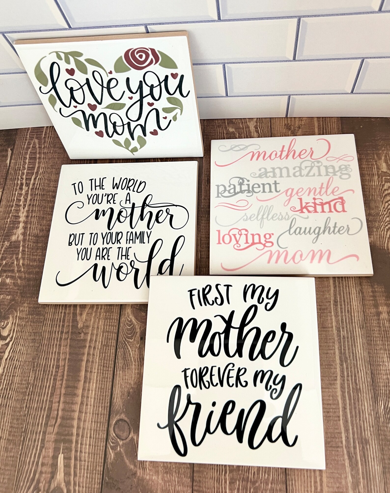 Mother's Day Coasters, Mother's Day Coaster Set, Mother's Day Gift ...