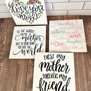 Mother's Day Coasters, Mother's Day Coaster Set, Mother's Day Gift ...