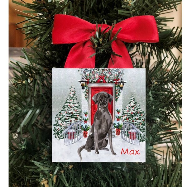 Black Lab Christmas Ornament - Etsy