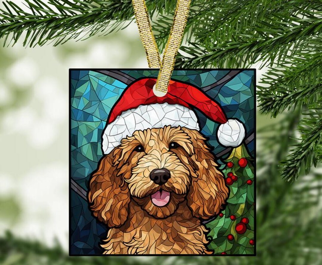 Goldendoodle Glass Ornament, Doodle Glass Ornament, Goldendoodle ...