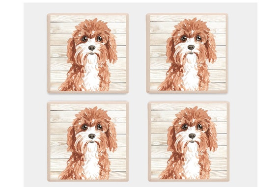 Cavapoo Coasters Cavapoo Coaster Set Cavapoo Coaster Gift | Etsy