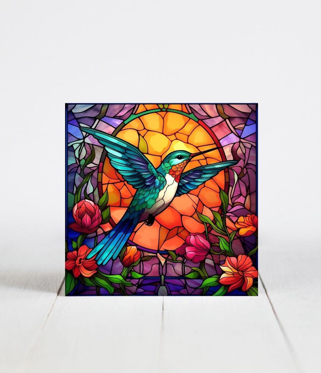 Hummingbird Ceramic Tile, Hummingbird Decorative Tile, Hummingbird Gift ...