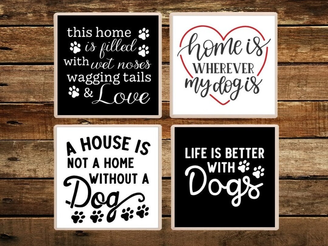 Dog Coasters, Dog Coaster Gift, Dog Mom Coasters, Dog Lover Gift, Dog ...