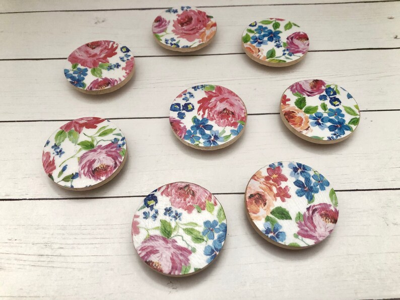 8 Flower Magnets Flower Magnet Set Flower Magnets Flower - Etsy