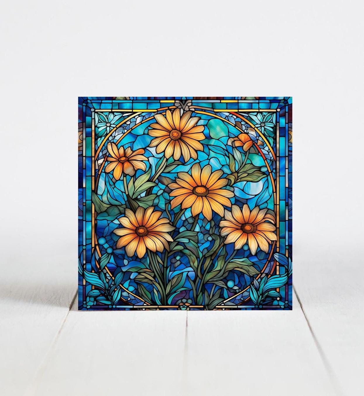 Daisy Flowers Ceramic Tile, Daisy Decorative Tile, Daisy Gift, Daisy ...