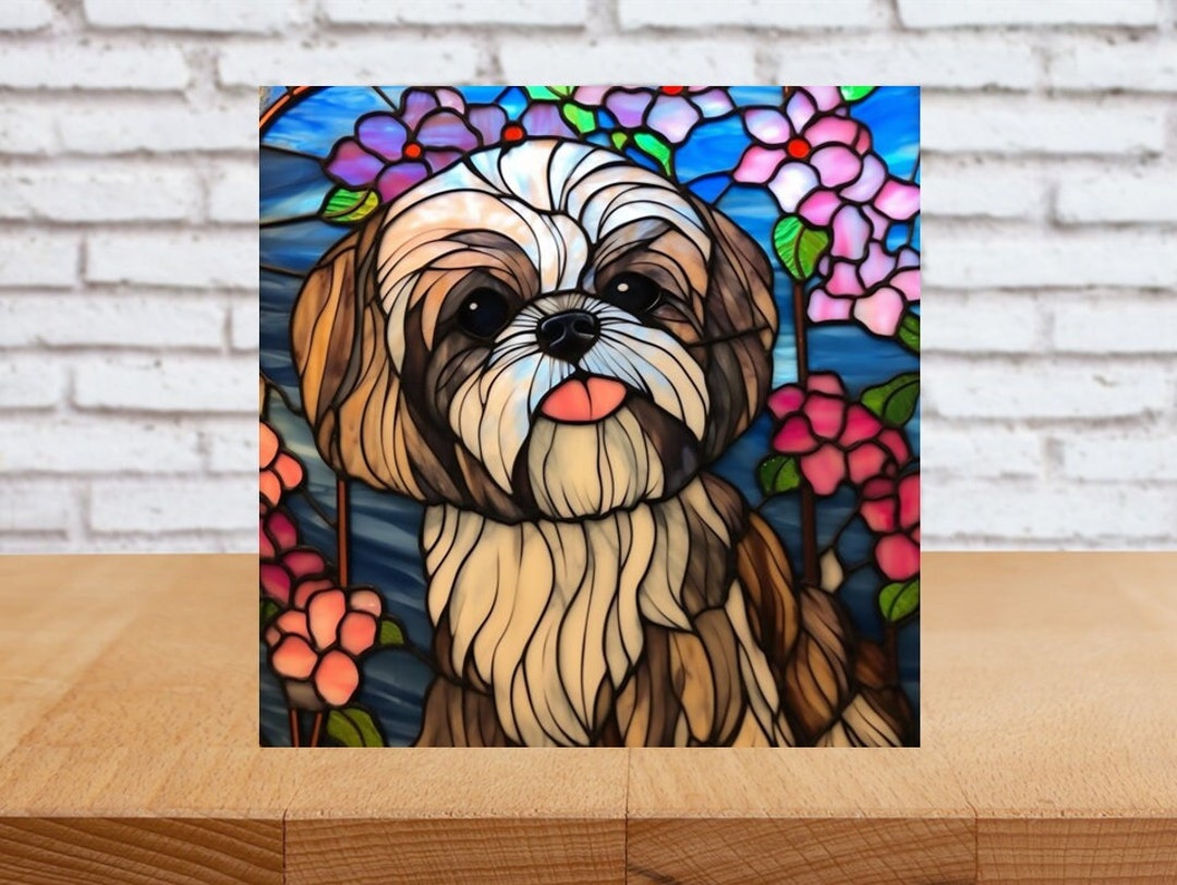 Shih Tzu Wall Art, Shih Tzu Decorative Art, Shih Tzu Sign, Shih Tzu ...