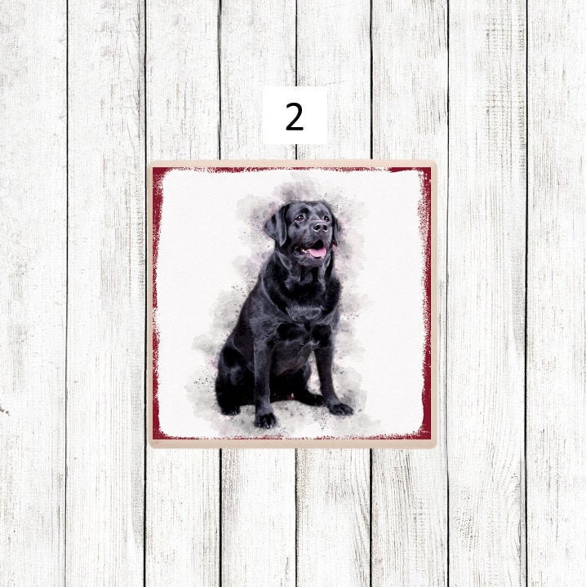 Labrador Retriever Coaster Lab Coasters Black Labrador Drink - Etsy