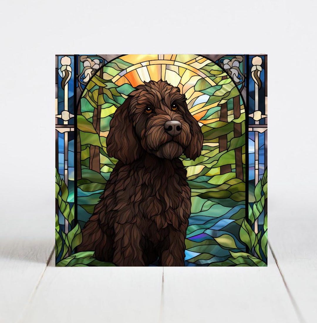 Labradoodle Ceramic Tile, Labradoodle Decorative Tile, Labradoodle Gift ...