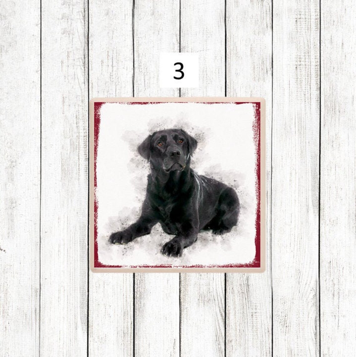 Labrador Retriever Coaster Lab Coasters Black Labrador Drink - Etsy