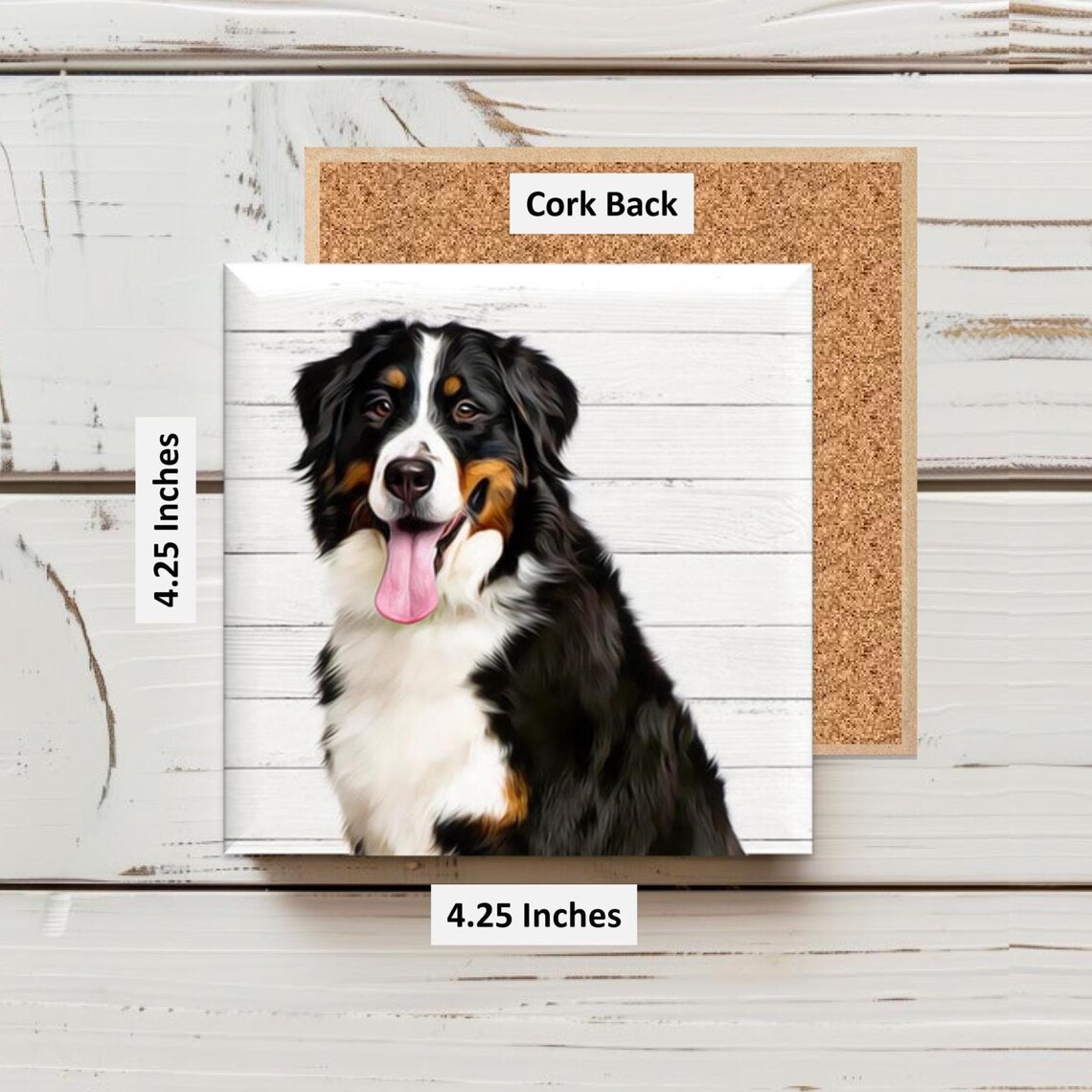 Bernese Mountain Dog Coasters, Bernese Mountain Dog Decorative Tile ...
