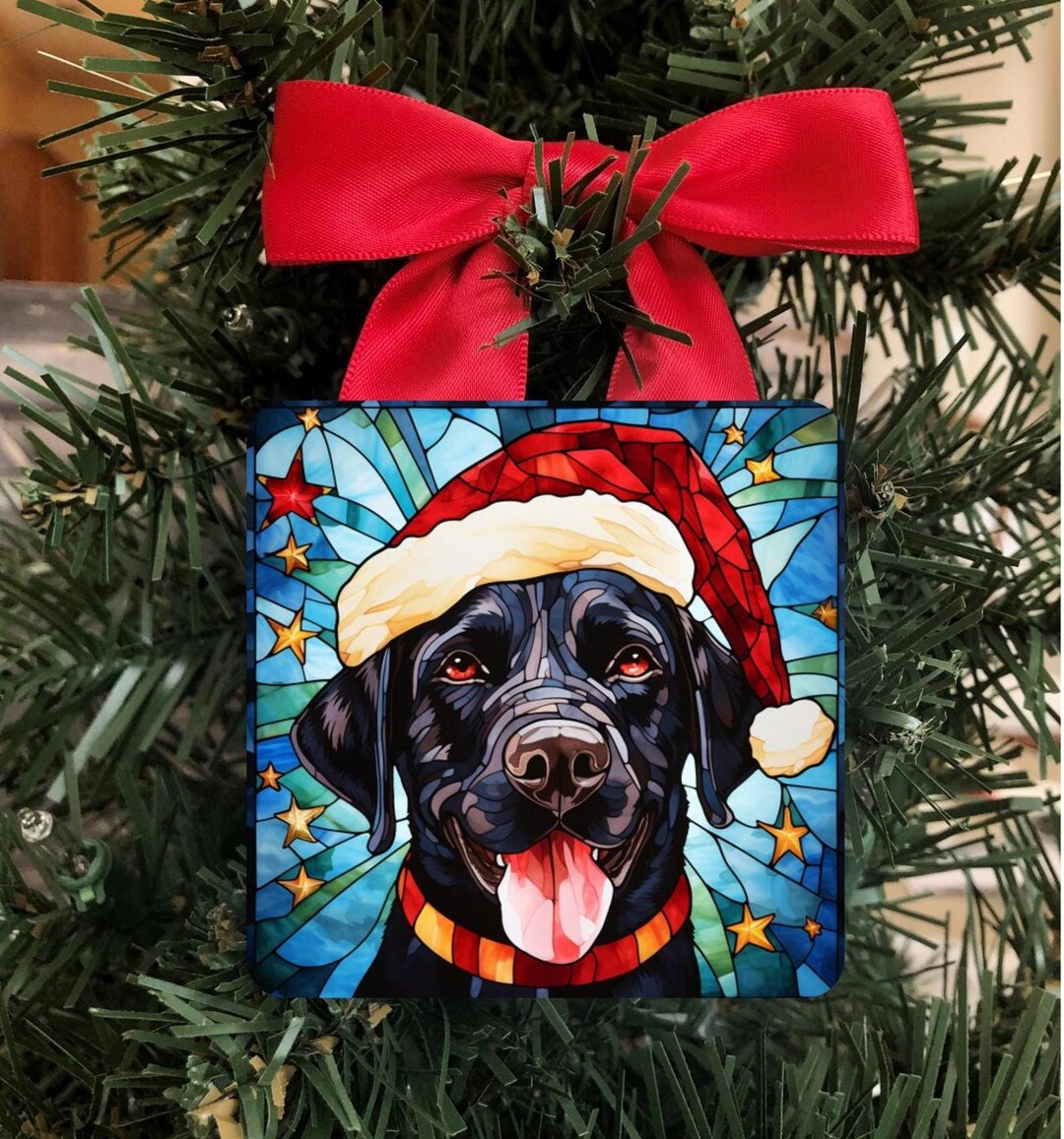 Black Lab Ornament, Black Labrador Ornament, Black Lab Christmas ...