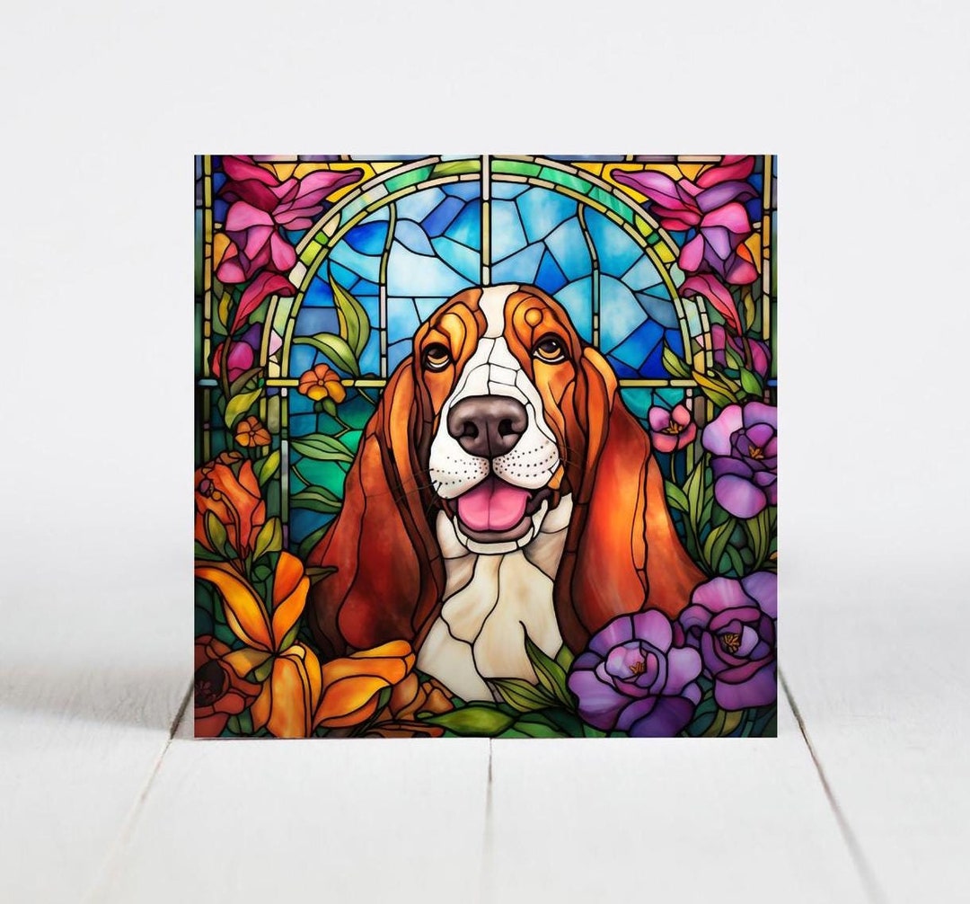 Basset Hound Ceramic Tile, Basset Hound Decorative Tile, Basset Hound ...